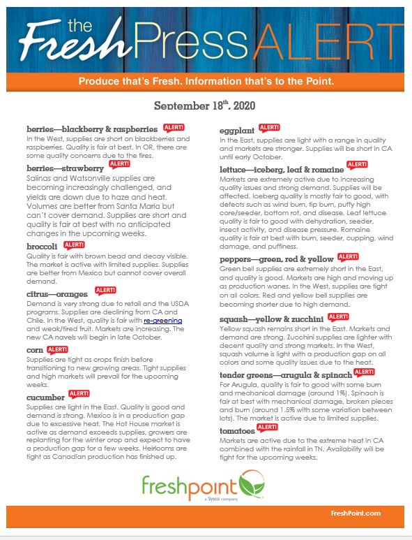 FreshPoint | FreshPress Weekly Market Report
